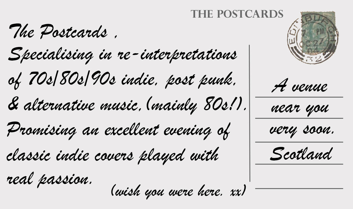 The Postcards – 80s Indie, Alternative & Post-Punk Tribute Band